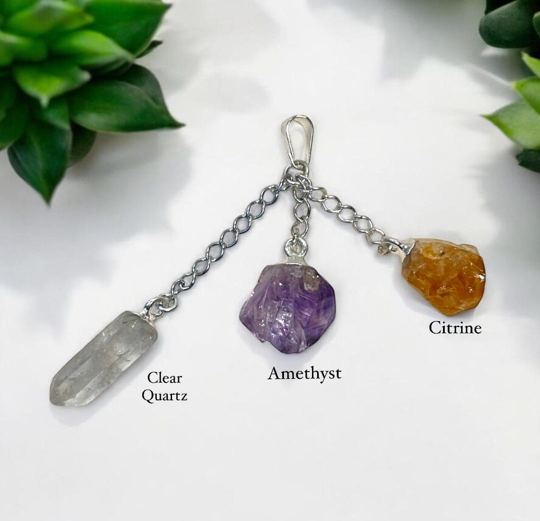 Triple Point Pendant Necklace – Natural Gemstone Jewelry, Crystal ...