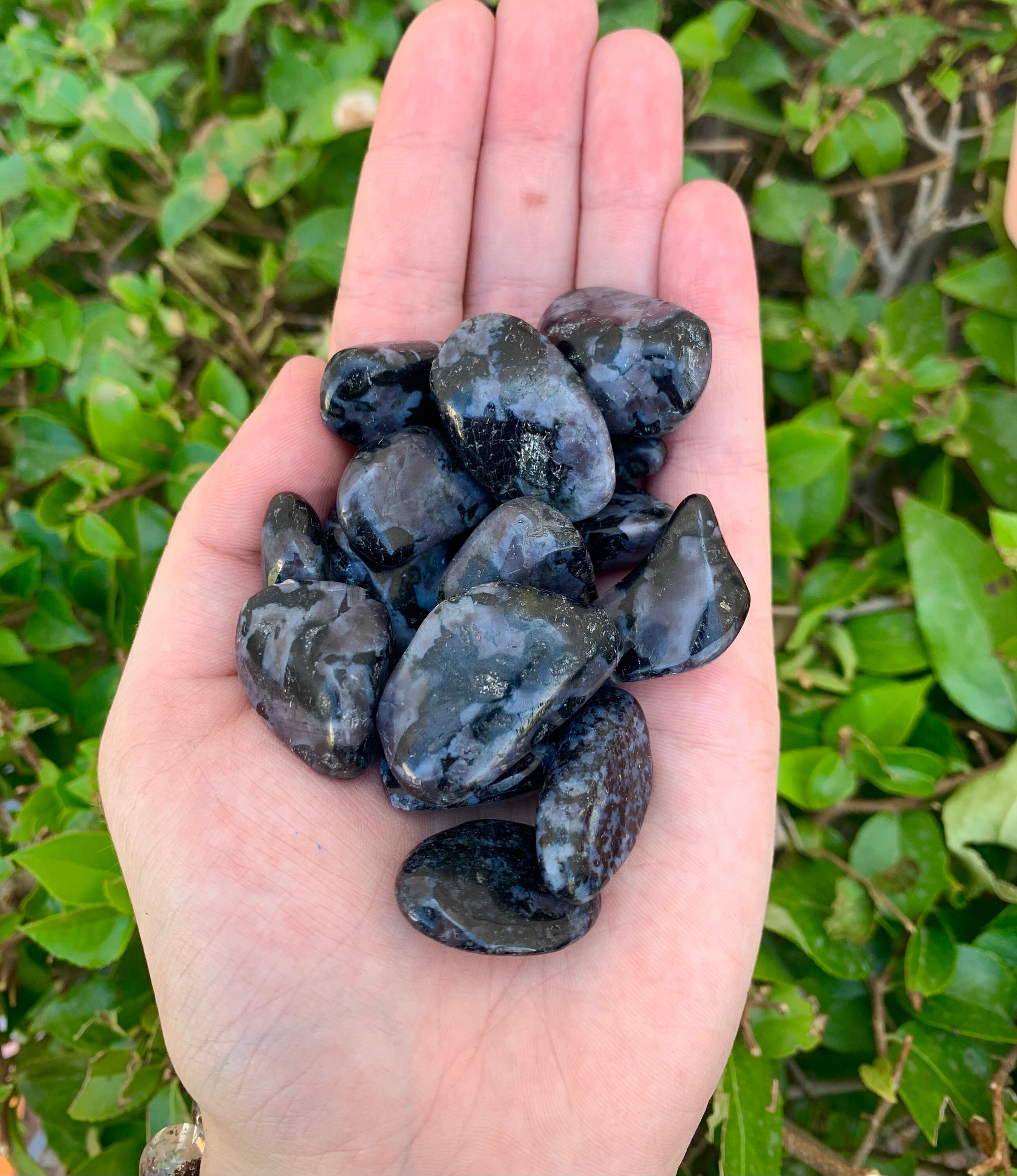 One Indigo Gabbro Tumbled Stone Indigo Gabbro Tumbled Stone | Etsy