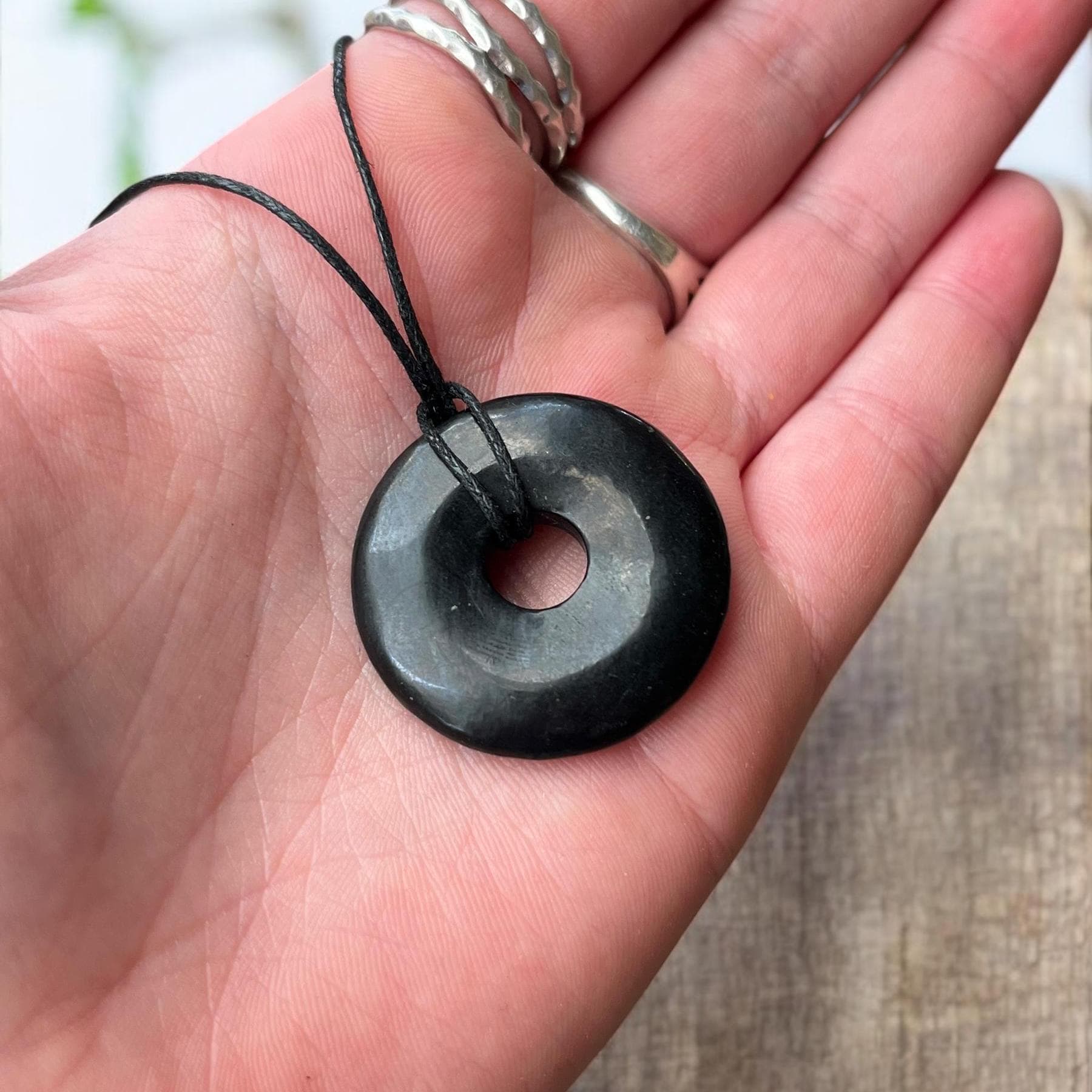 Protective Shungite Donut Pendant From Karelia Russia– Grounding ...