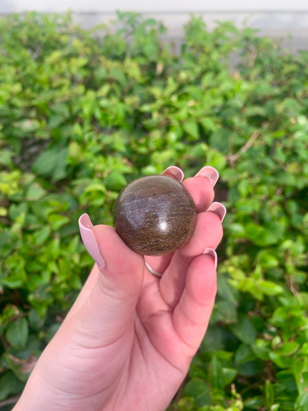 One 30mm Bronzite Sphere With Stand, Bronzite Sphere, Small Bronzite ...