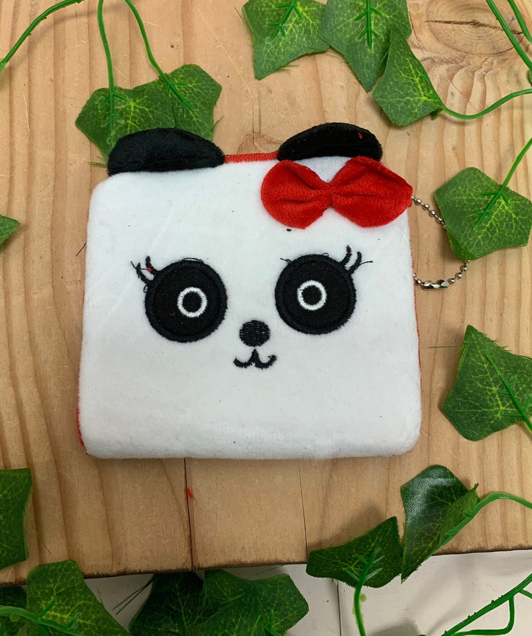 Panda Fuzzy Velvet Animal Pouch, Cute Panda Bag, Zipper Crystal Bag ...