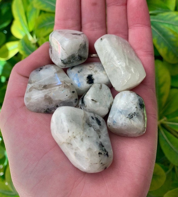 Rainbow Moonstone Tumbled Stone One Rainbow Moonstone Energy - Etsy
