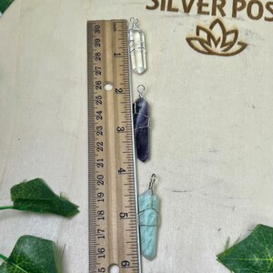 Wire Wrapped Crystal Point Pendant Collection, Genuine Stone Necklaces ...