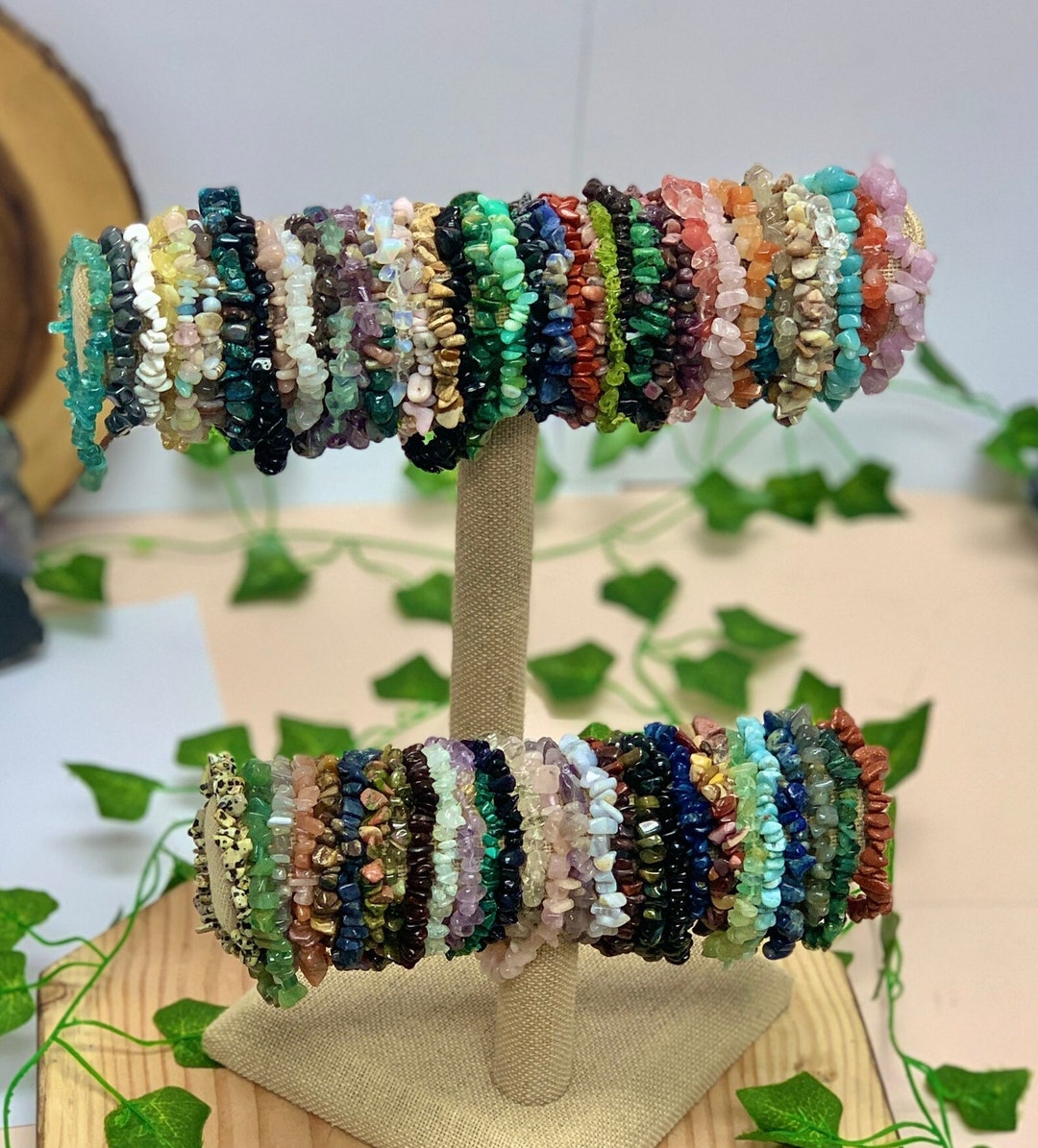 Affordable Crystal Chip Bracelets, Healing Stones, Handmade Stretch ...