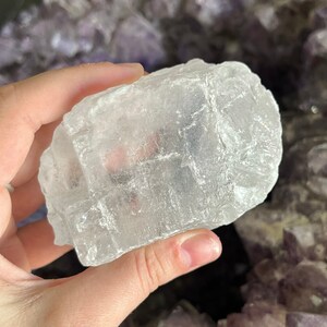 One Large Rough Halite Salt Chunk, Clear Halite Specimen, Rock Salt ...