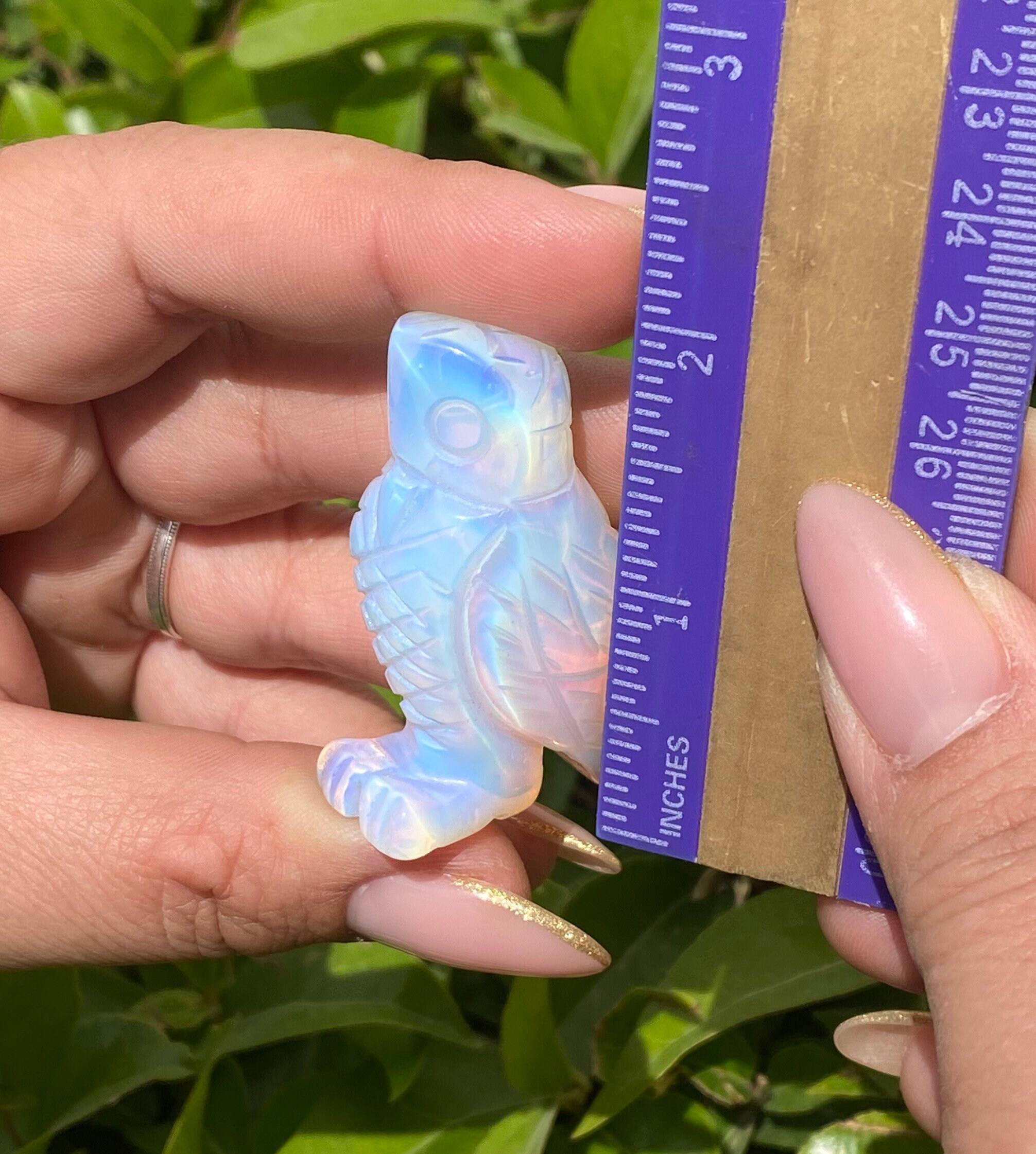 Opalite Owl Stone Carving 2 Owl Carving Stone Carving - Etsy