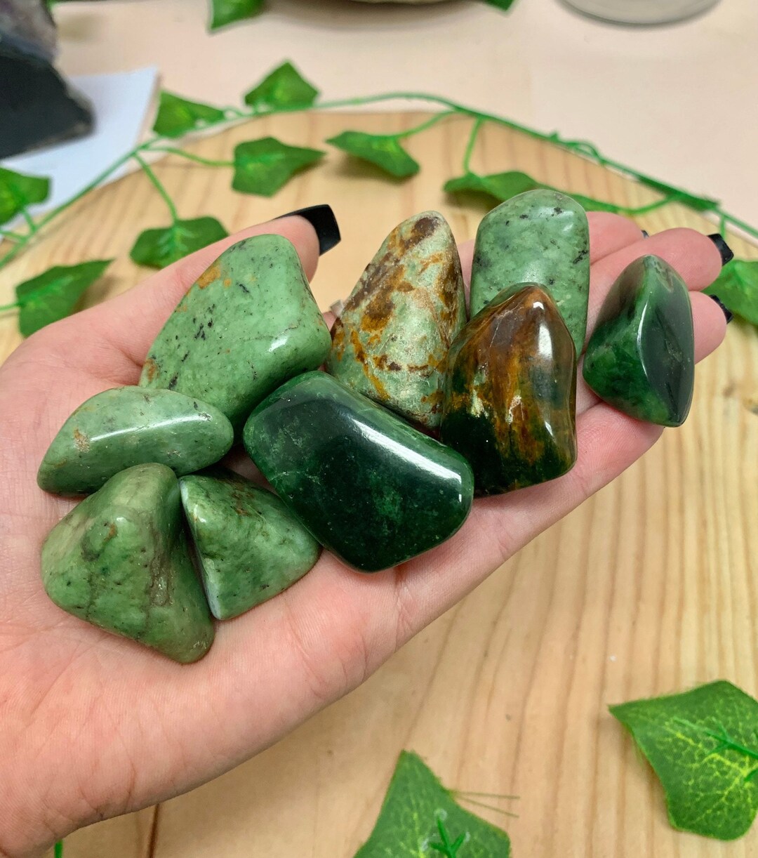 Green Chrysoprase Tumbled Stone, Polished Chrysoprase, Madagascar ...