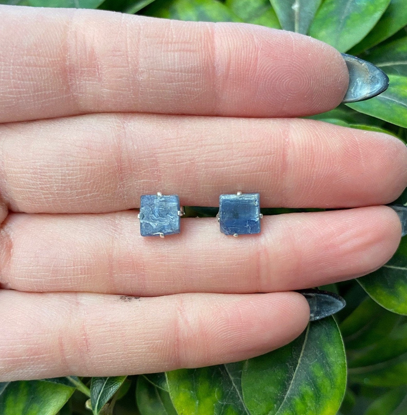 Rough Kyanite Sterling Silver Earring Blue Kyanite Earring - Etsy