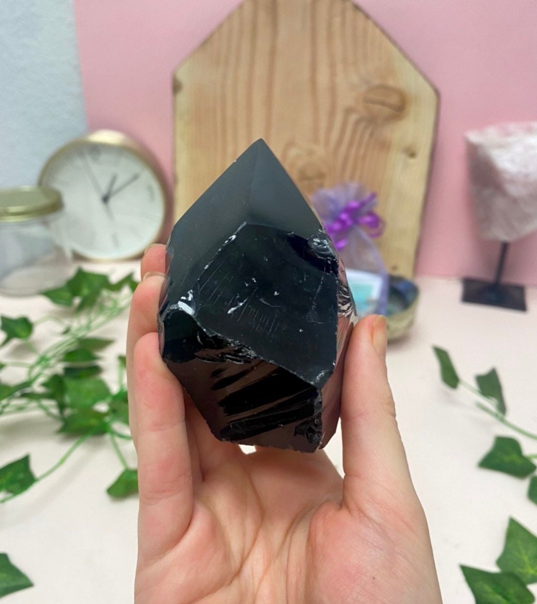 Small Obsidian Polished Point Obsidian Stone Black Obsidian - Etsy