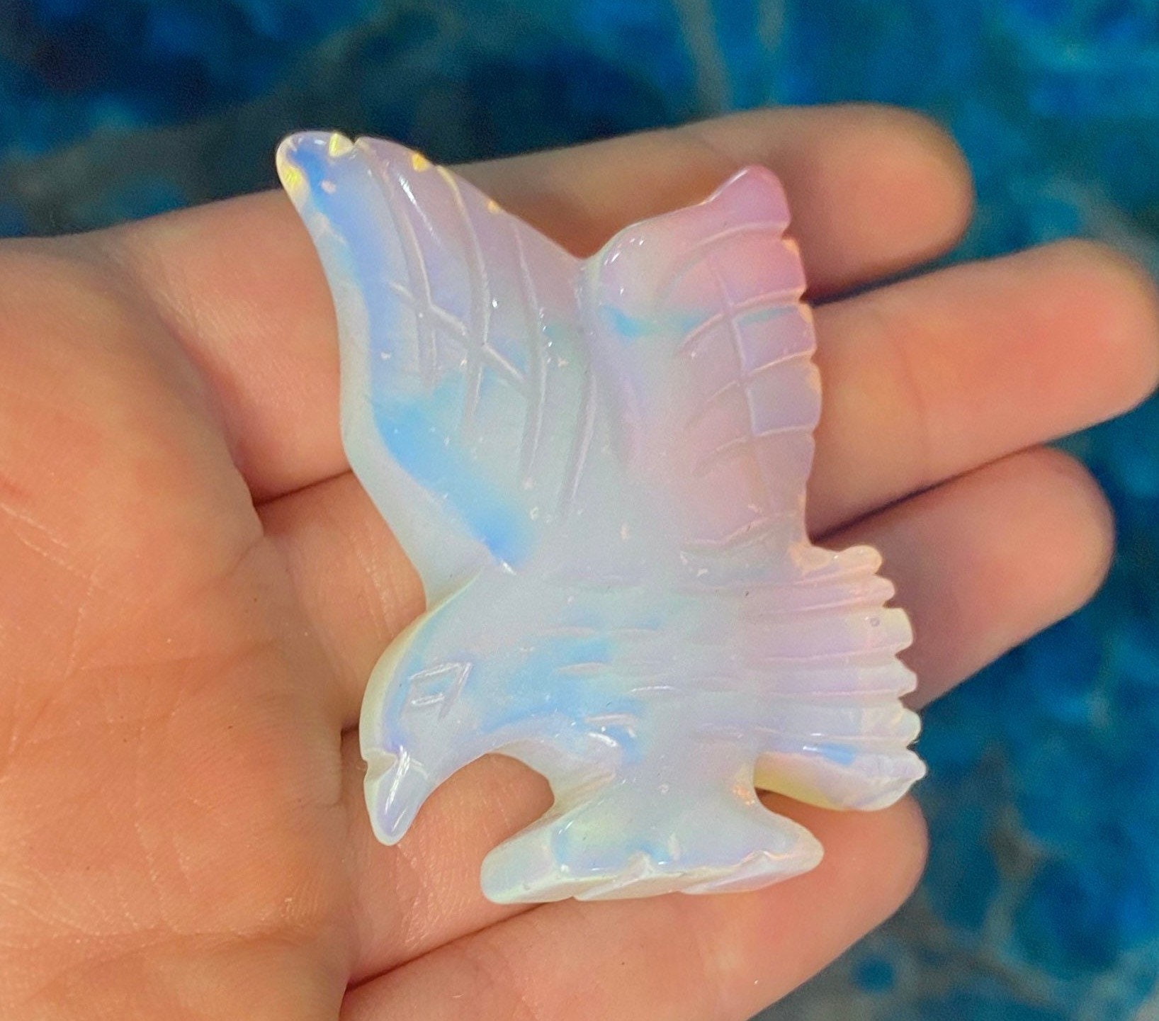Flying Crystal Bird Figurine - Etsy