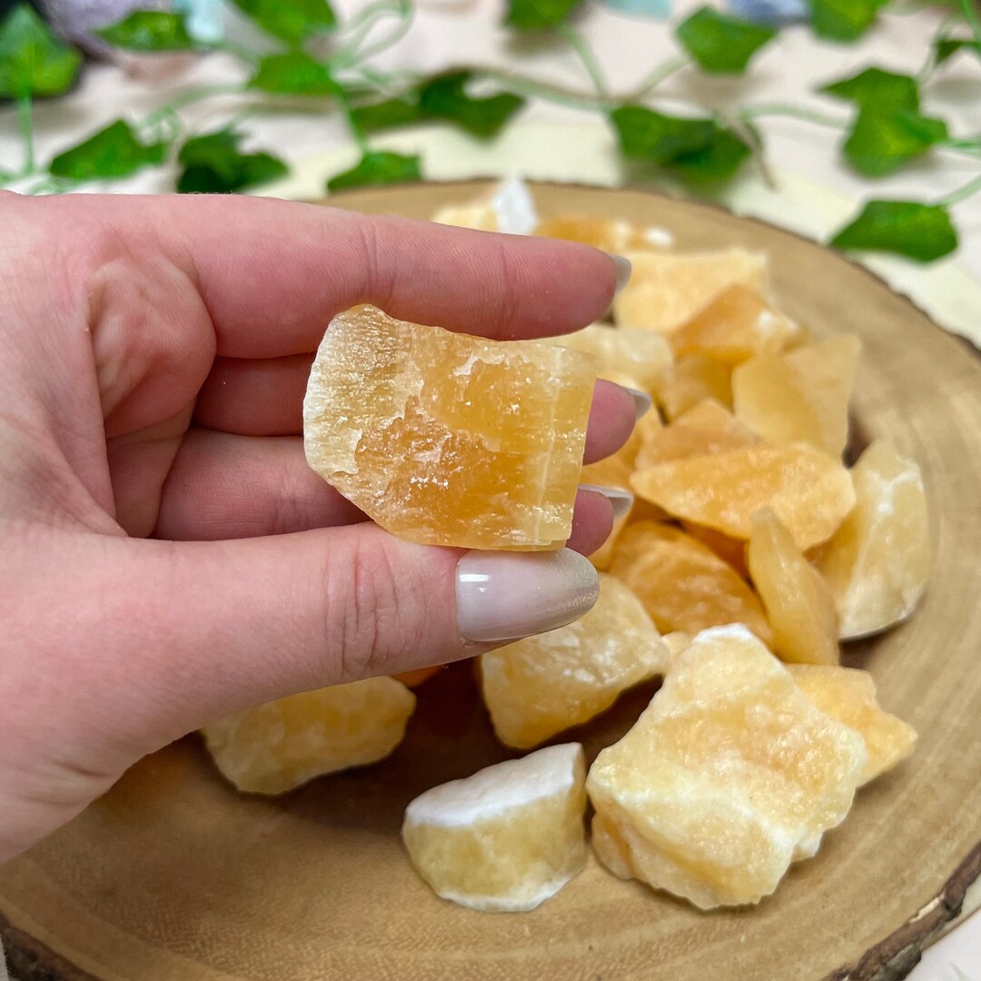 Orange Calcite Rough Stone Mix, Bulk Wholesale Lot, 0.5"-1.25" Small ...