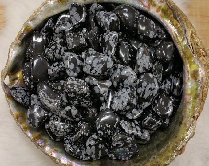 Snowflake Obsidian Tumbled Stone Snowflake Obsidian - Etsy
