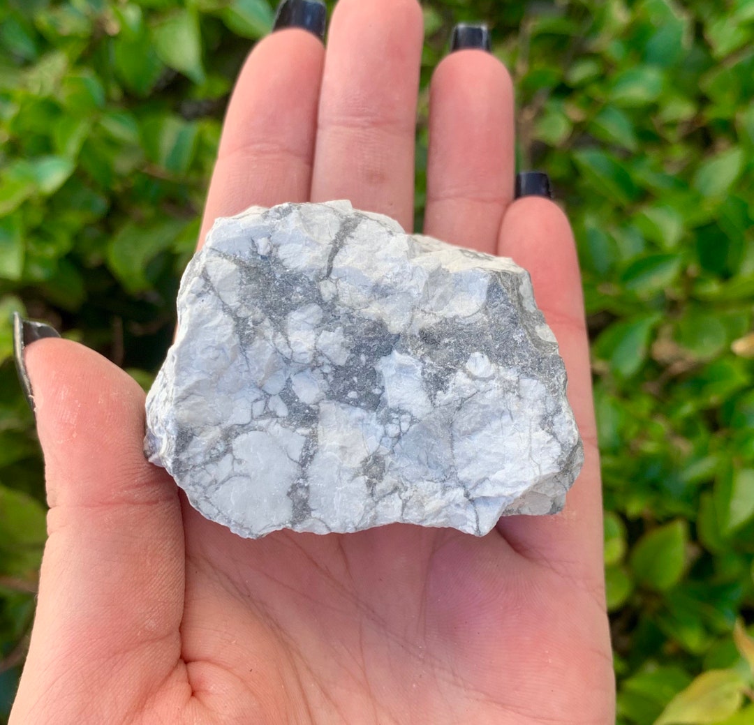 One Rough Howlite Chunk, Raw Howlite Piece, Natural Howlite Crystal ...