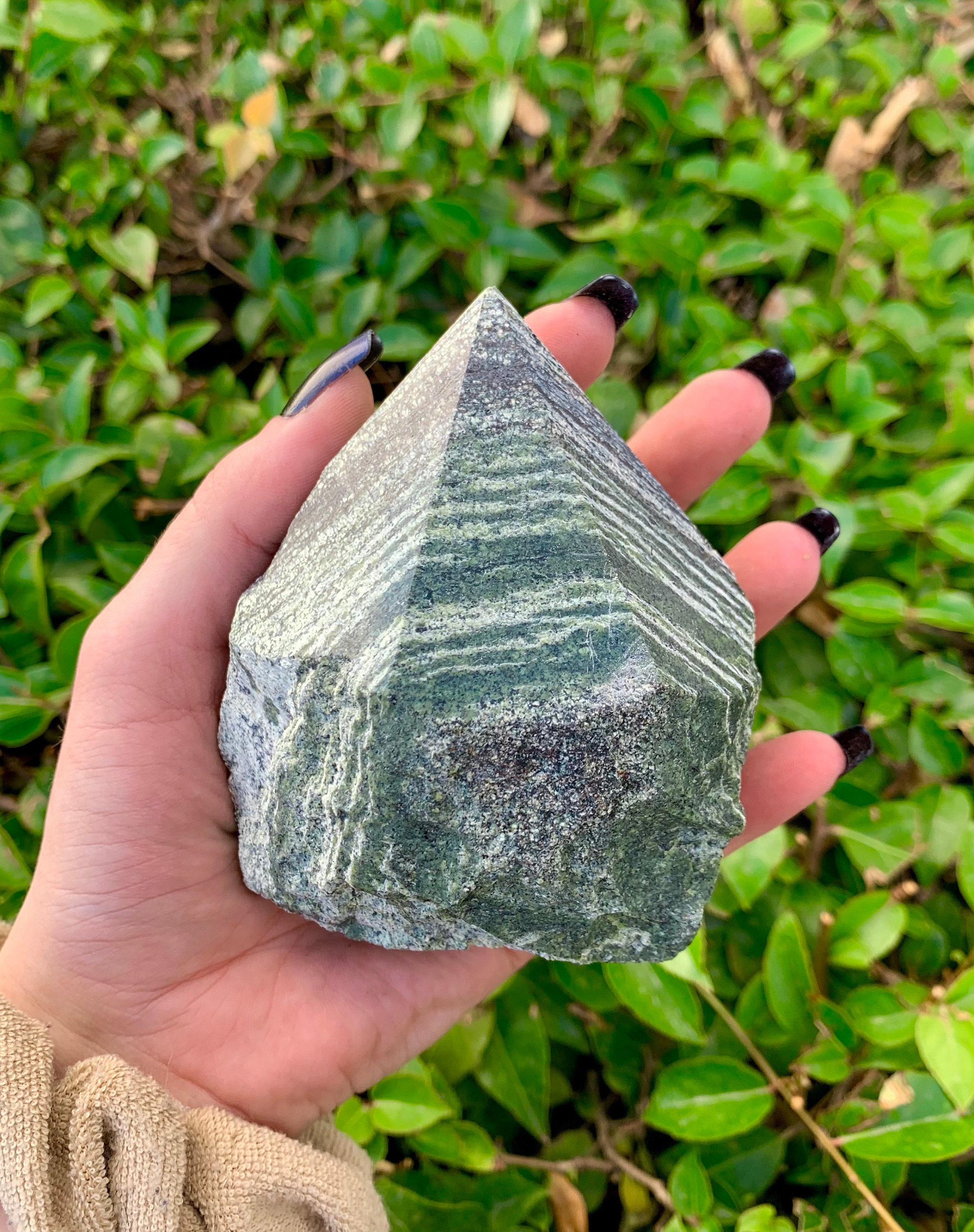 One Green Zebra Jasper Polished Point Jasper Point Green - Etsy