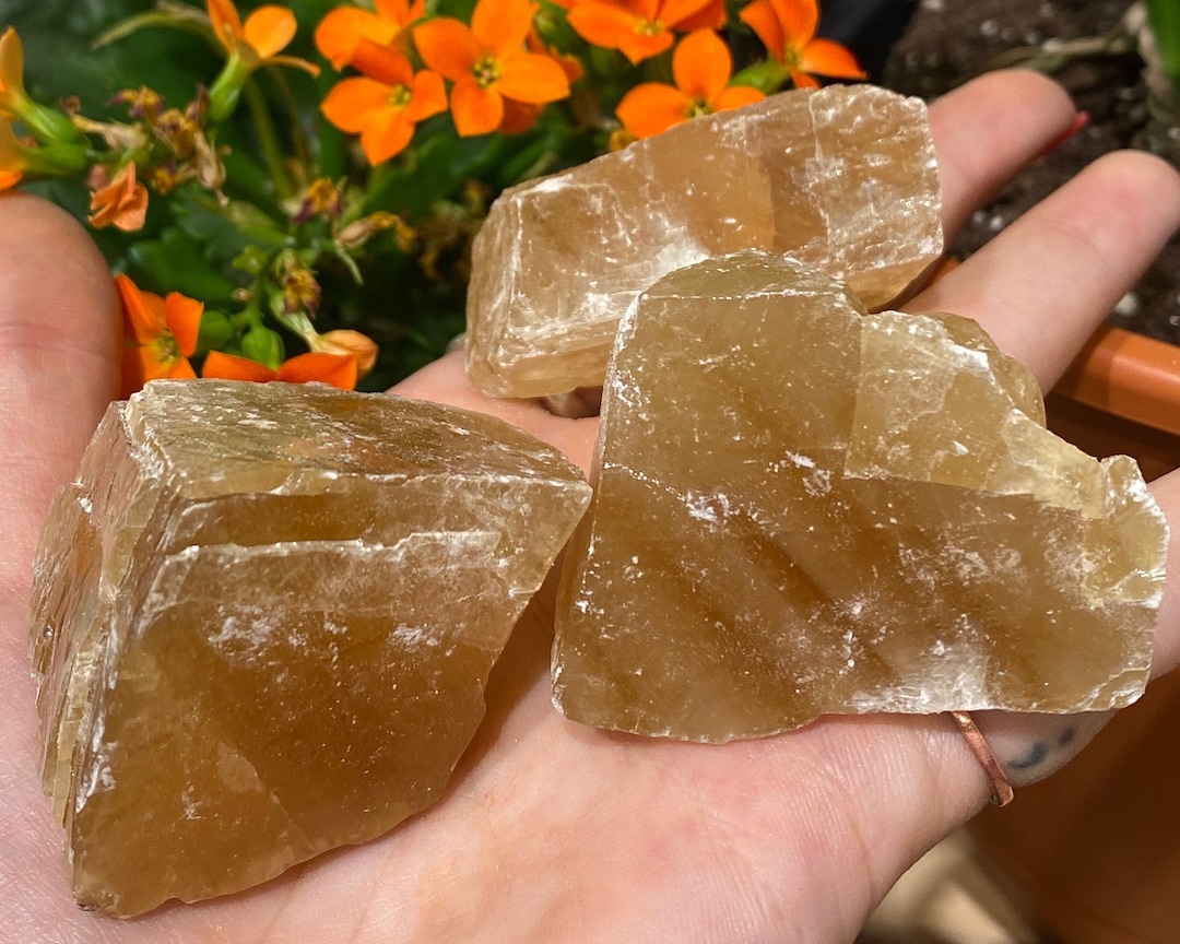 One Brown Calcite Chunk, Honey Calcite Chunk, Rough Brown Calcite ...