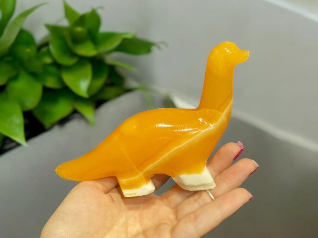 Crystal Dinosaur Figurines – Mini or Large Gemstone Dino Statues in T ...
