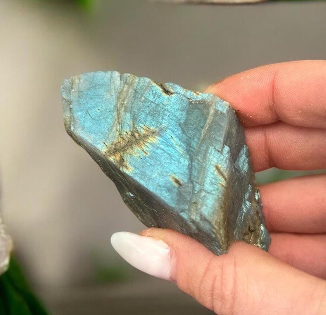 One Rough Labradorite Chunk, Raw Labradorite Specimen, Natural Stone ...