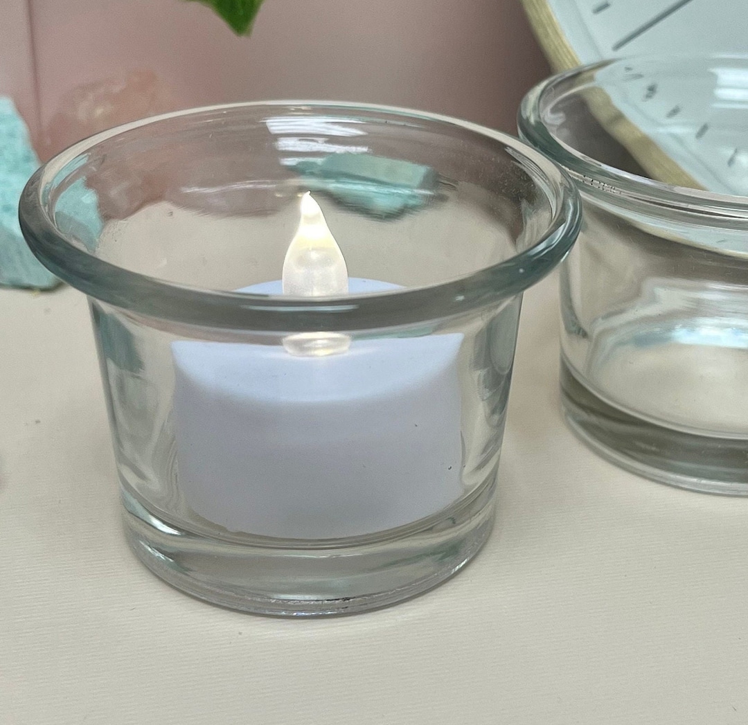 Glass Votive Candle Holders, Minimalist Tea Light Holder, 2 Inch, Cute ...