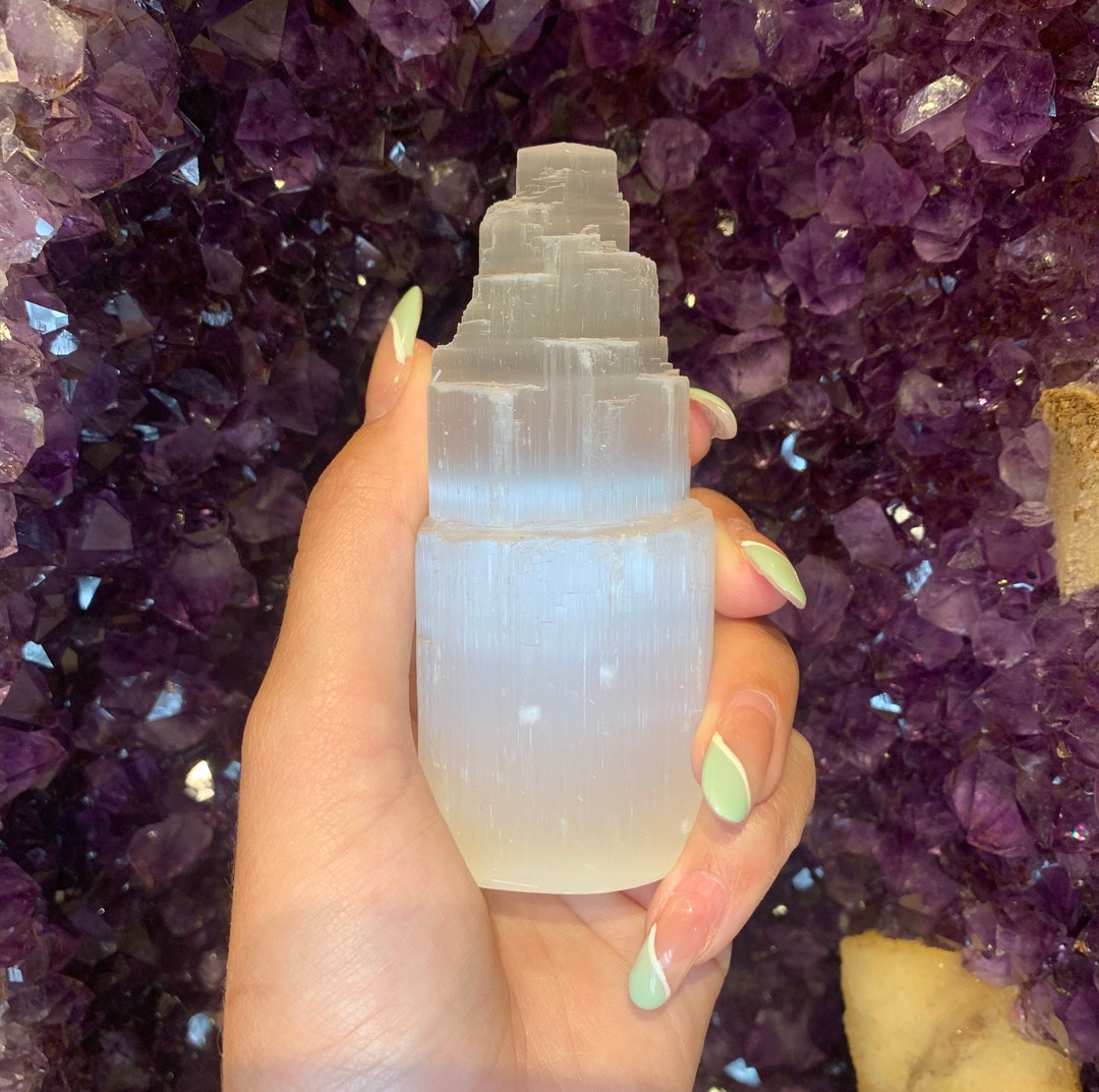 Selenite Towers (3 Sizes Offered), Mini Selenite Tower, Selenite ...