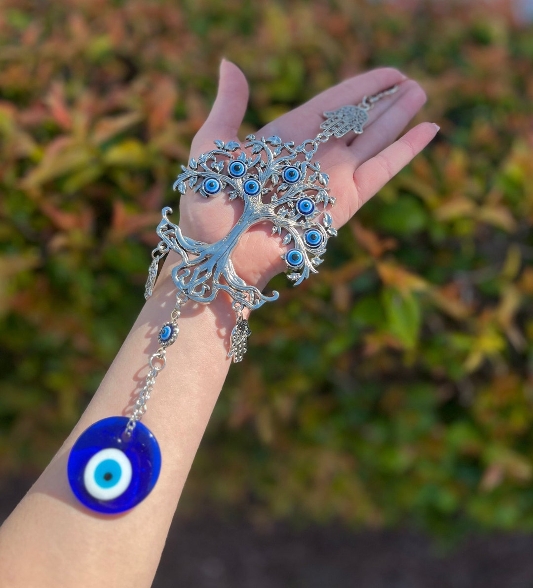 Tree of Life With Evil Eye Wall Hanging Decor, Boho Wall Decor, Home ...