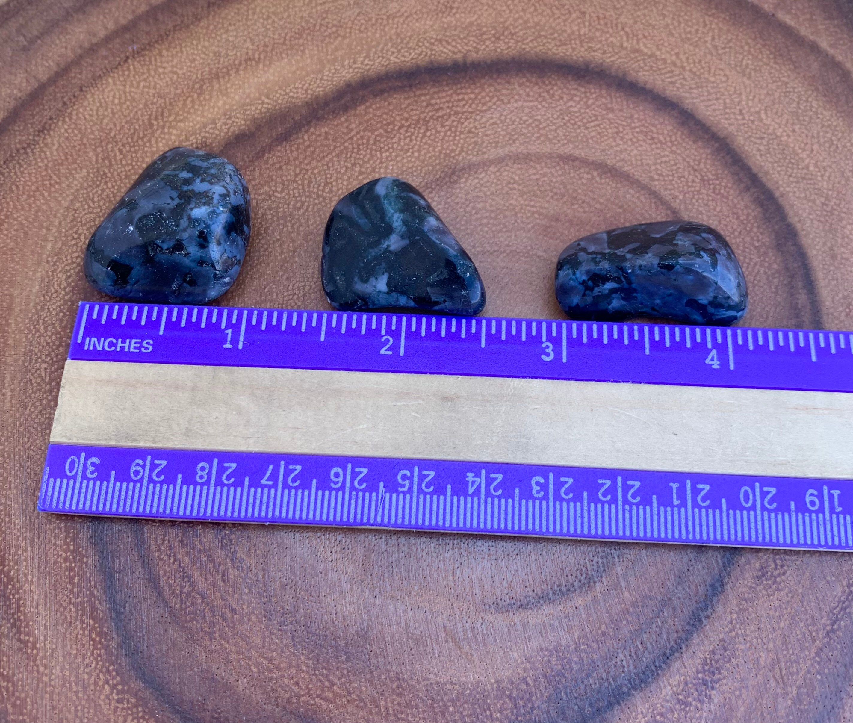 One Indigo Gabbro Tumbled Stone Indigo Gabbro Tumbled Stone | Etsy