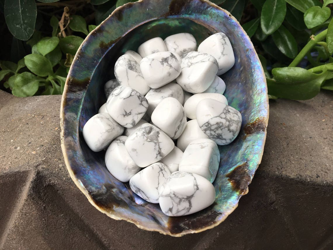 Howlite Tumbled Stone Energy Stone Howlite Stone Howlite - Etsy