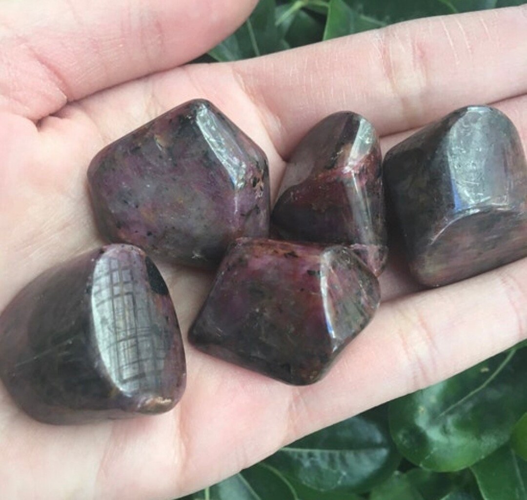 One Red Ruby Tumbled Stone, Ruby Tumbled, Red Ruby Pocket Stone ...