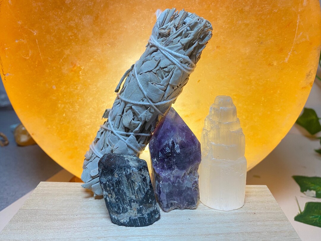Home Protection Kit – Sage, Tourmaline, Selenite & Palo Santo Set ...