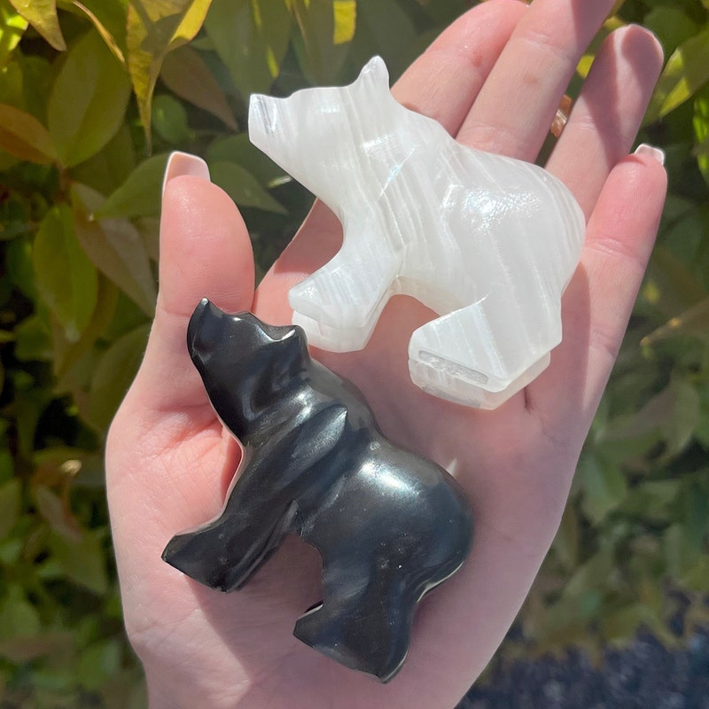Crystal Bear Figurines - Etsy