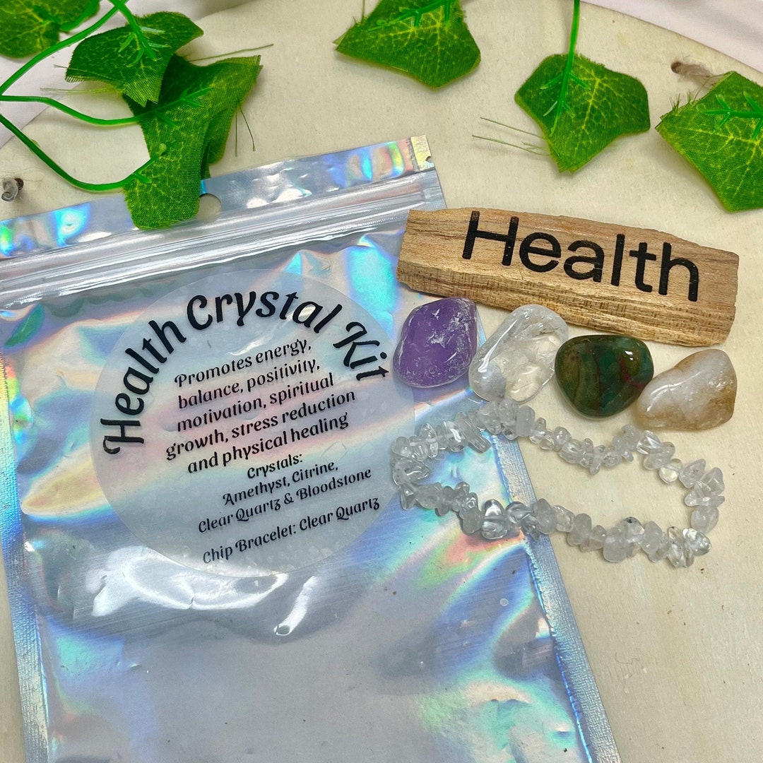 Health Crystal Gift Set- Stones, Bracelet, Palo Santo- Stones for ...