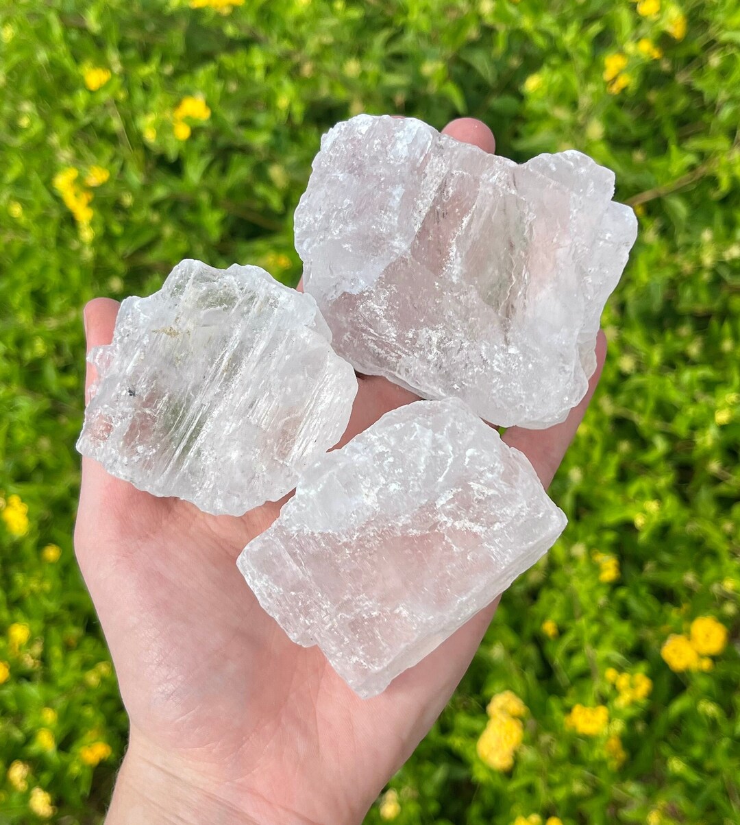 One Large Rough Halite Salt Chunk, Clear Halite Specimen, Rock Salt ...