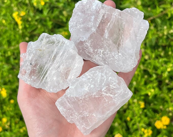 One Large Rough Halite Salt Chunk, Clear Halite Specimen, Rock Salt ...