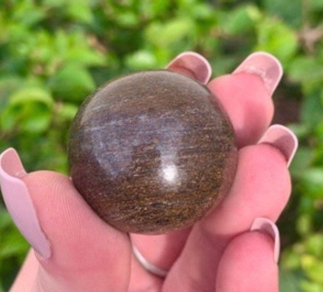 One 30mm Bronzite Sphere With Stand, Bronzite Sphere, Small Bronzite ...