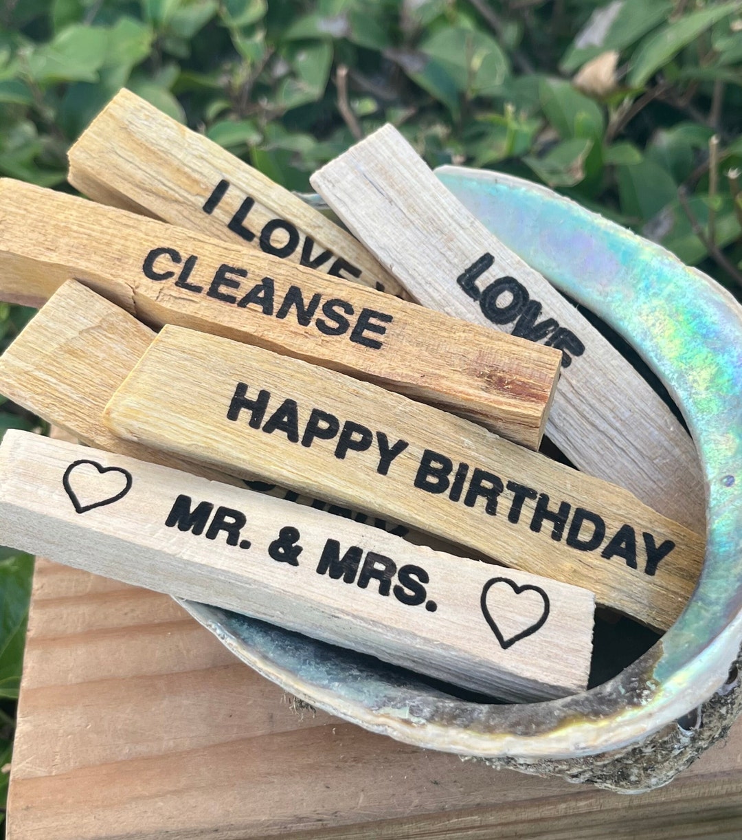 Custom Engraved Personalized Palo Santo Incense Kit- Energy Cleansing ...
