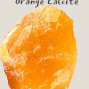 One Natural Orange Calcite Chunk, Mexican Rough Orange Calcite, Raw ...