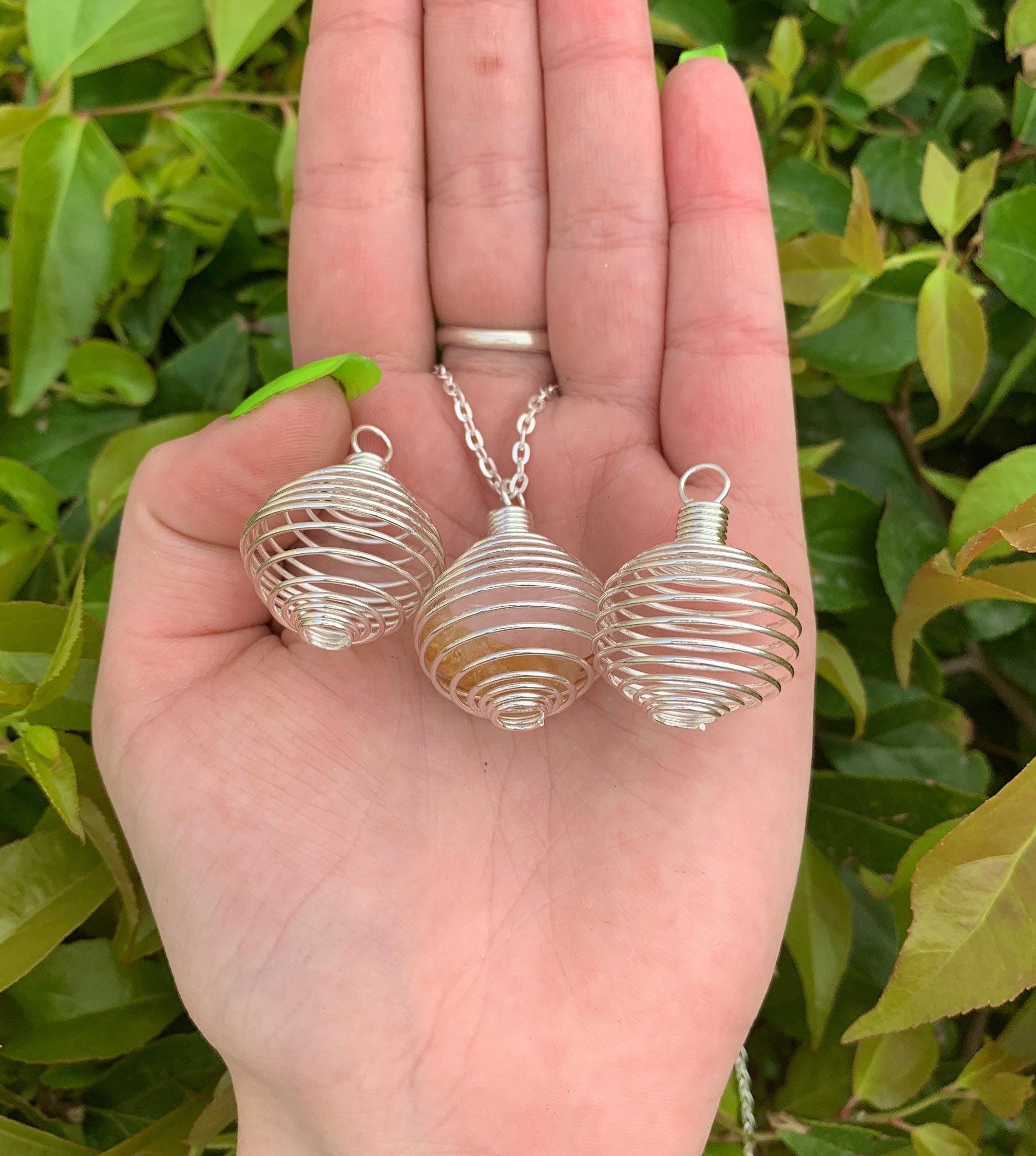 One Crystal Cage Crystal Holding Necklace Crystal Cage | Etsy