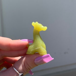 Mini Serpentine Giraffe, Crystal Carving, Green Giraffe Figurine ...