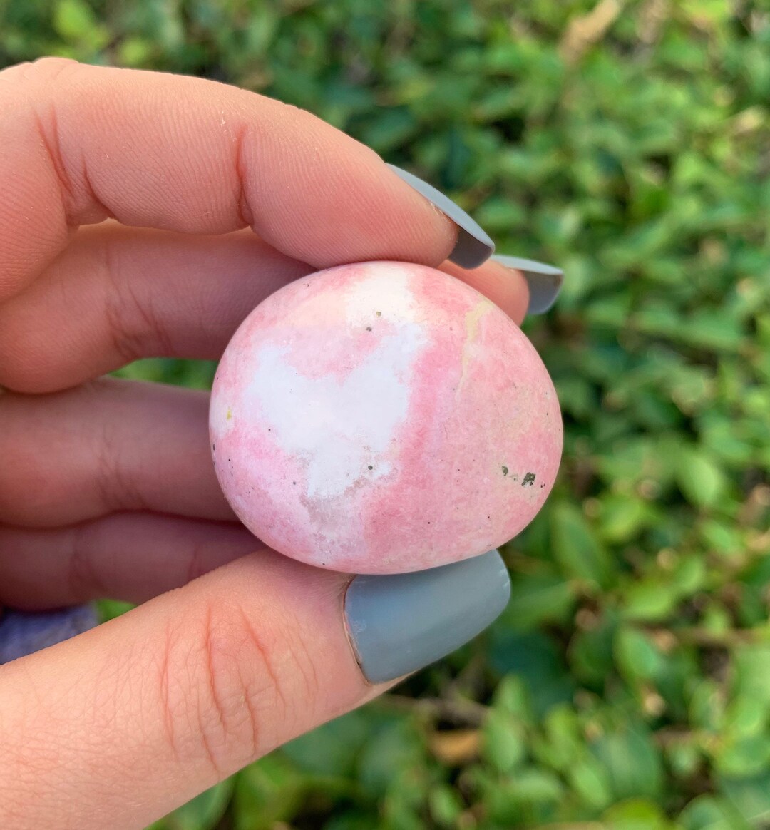 Peruvian Rhodonite Pink Tumbled Stone, Rhodonite, Rhodonite Tumbled ...