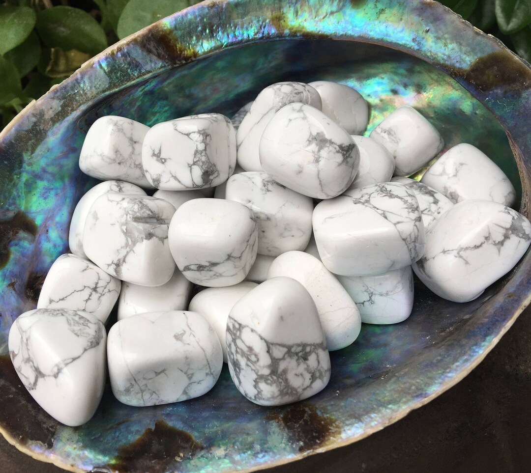 Howlite Tumbled Stone, Energy Stone, Howlite Stone, Howlite Pocket ...