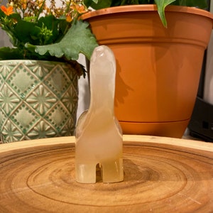 Large Amber Onyx Apatosaurus Dinosaur, Dinosaur Carving, Paleontology ...