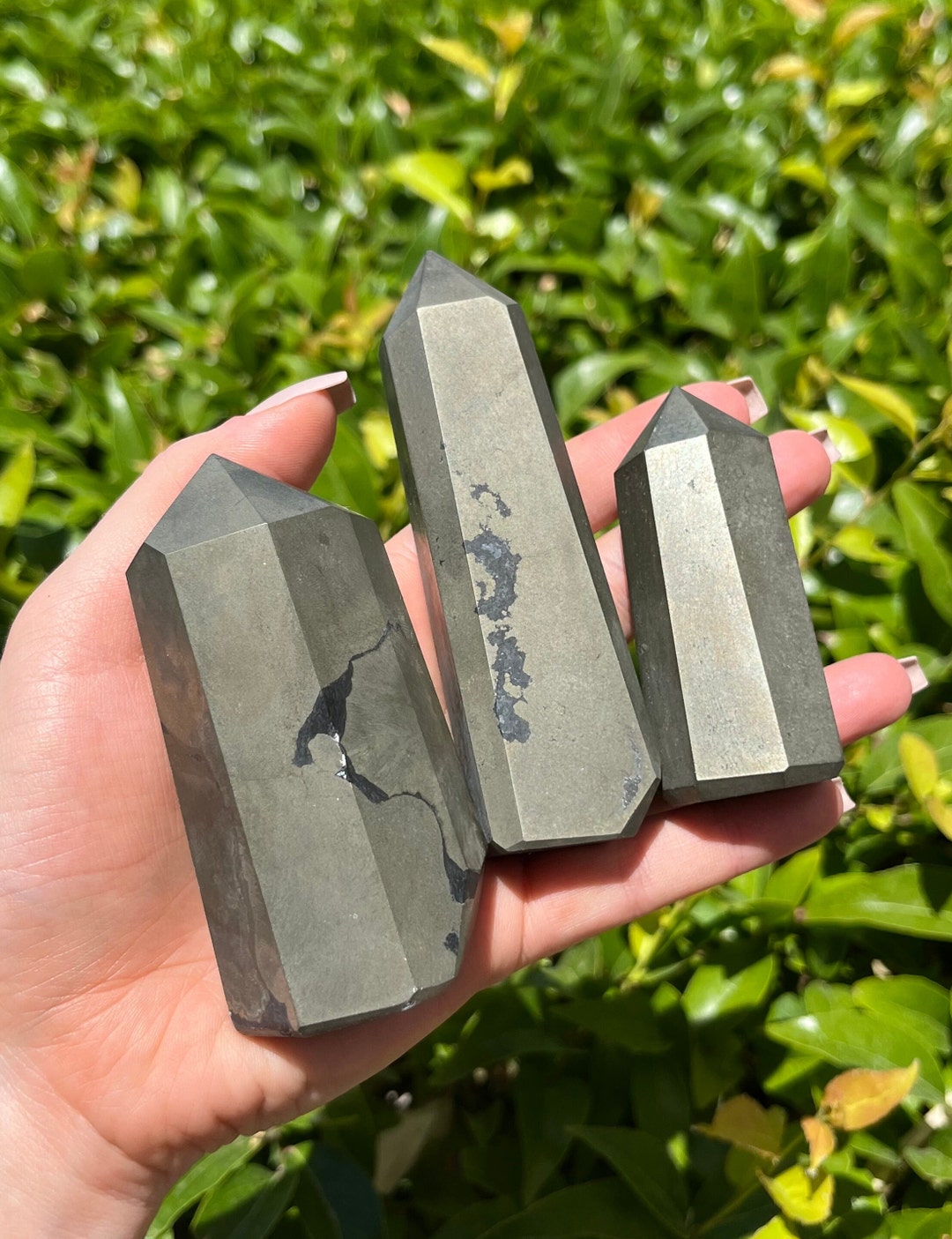 One Pyrite Polished Tower, Pyrite Obelisk, Manifestation Tool, High ...