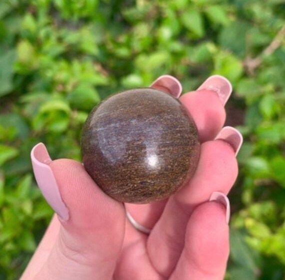 One 30mm Bronzite Sphere With Stand Bronzite Sphere Small | Etsy