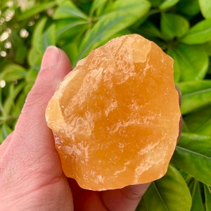 One Natural Orange Calcite Chunk, Mexican Rough Orange Calcite, Raw Orange Calcite, Orange ...