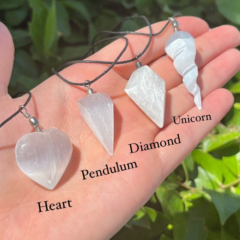 Selenite Necklace - Etsy