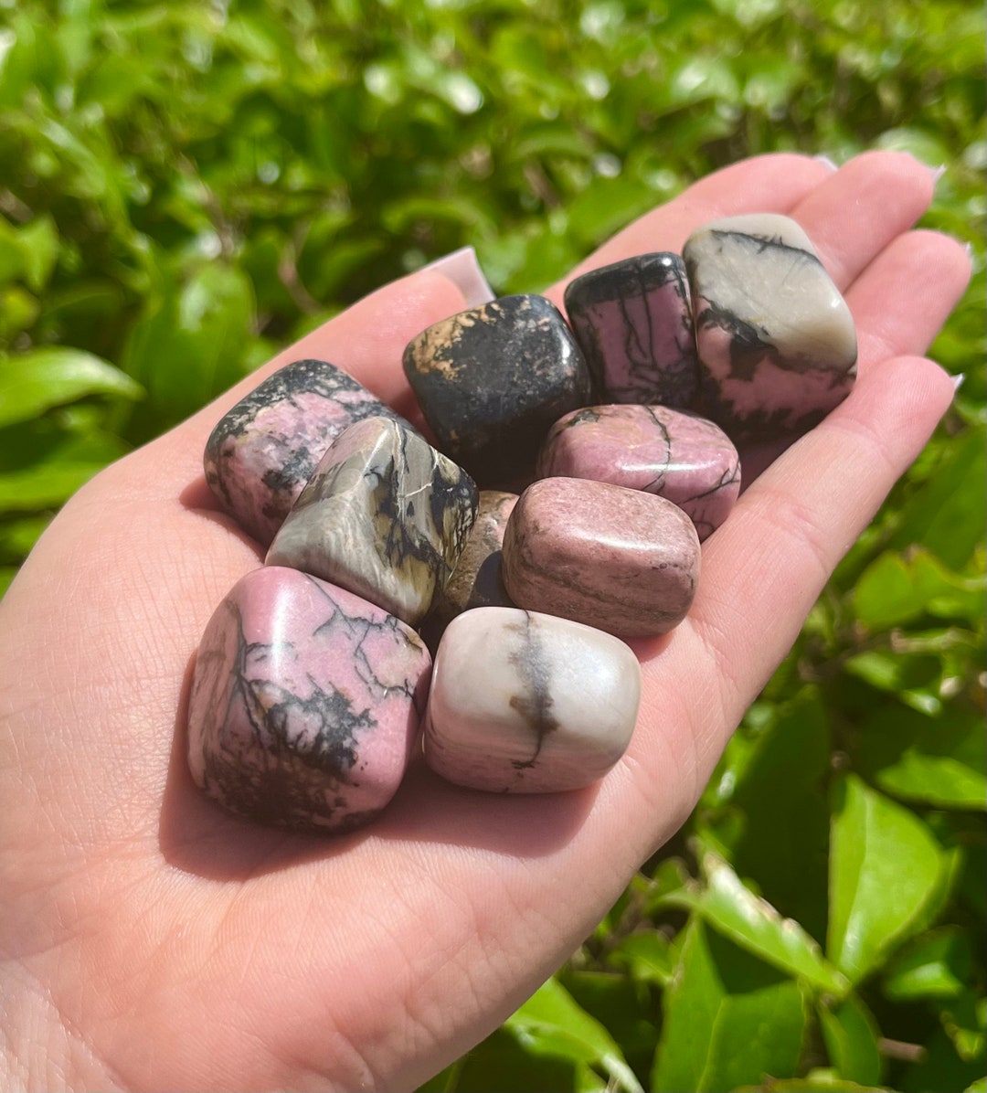 Rhodonite Tumbled Stone, Rhodonite, Rhodonite Tumbled, Heart Chakra ...