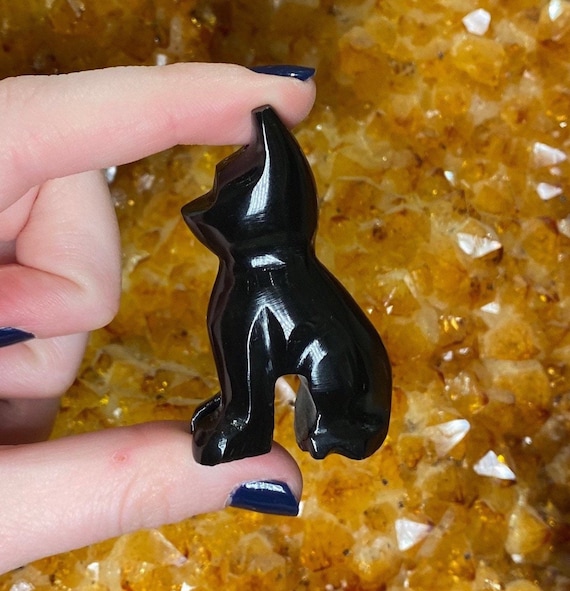 Mini Black Onyx Cat Carving Carved Kitty Carved Cat Perched - Etsy