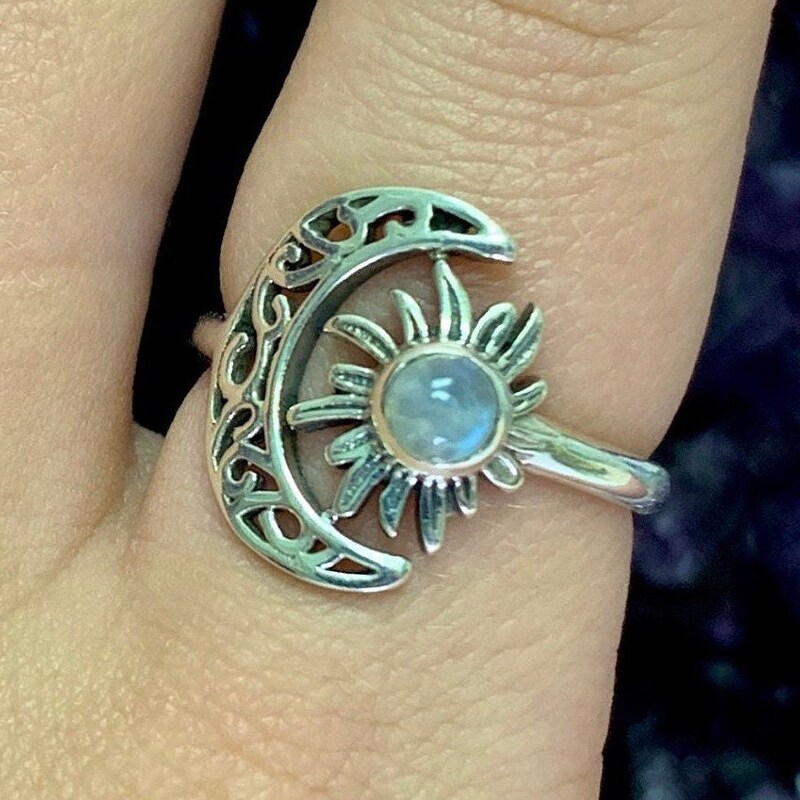 Sterling Silver Crystal Rings - Etsy