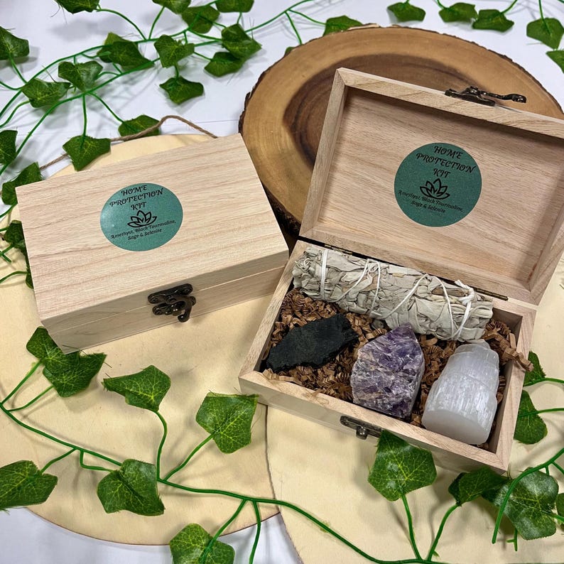 Home Protection Kit – Sage, Tourmaline, Selenite & Palo Santo Set ...