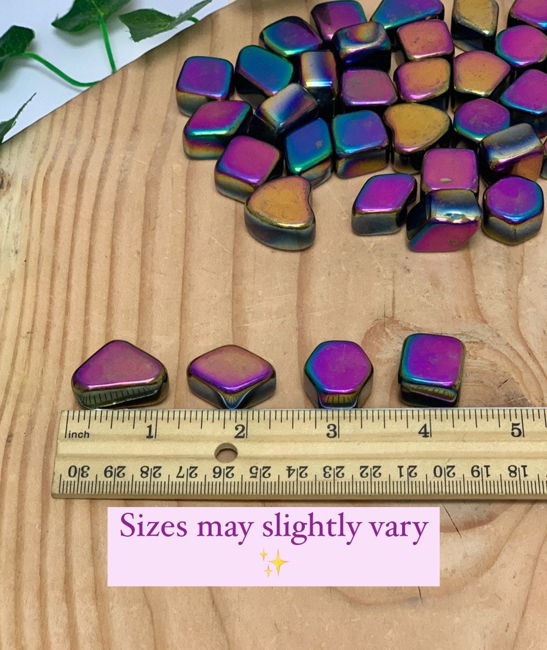 One Aura Hematite Tumbled Stone Rainbow Aura Hematite - Etsy