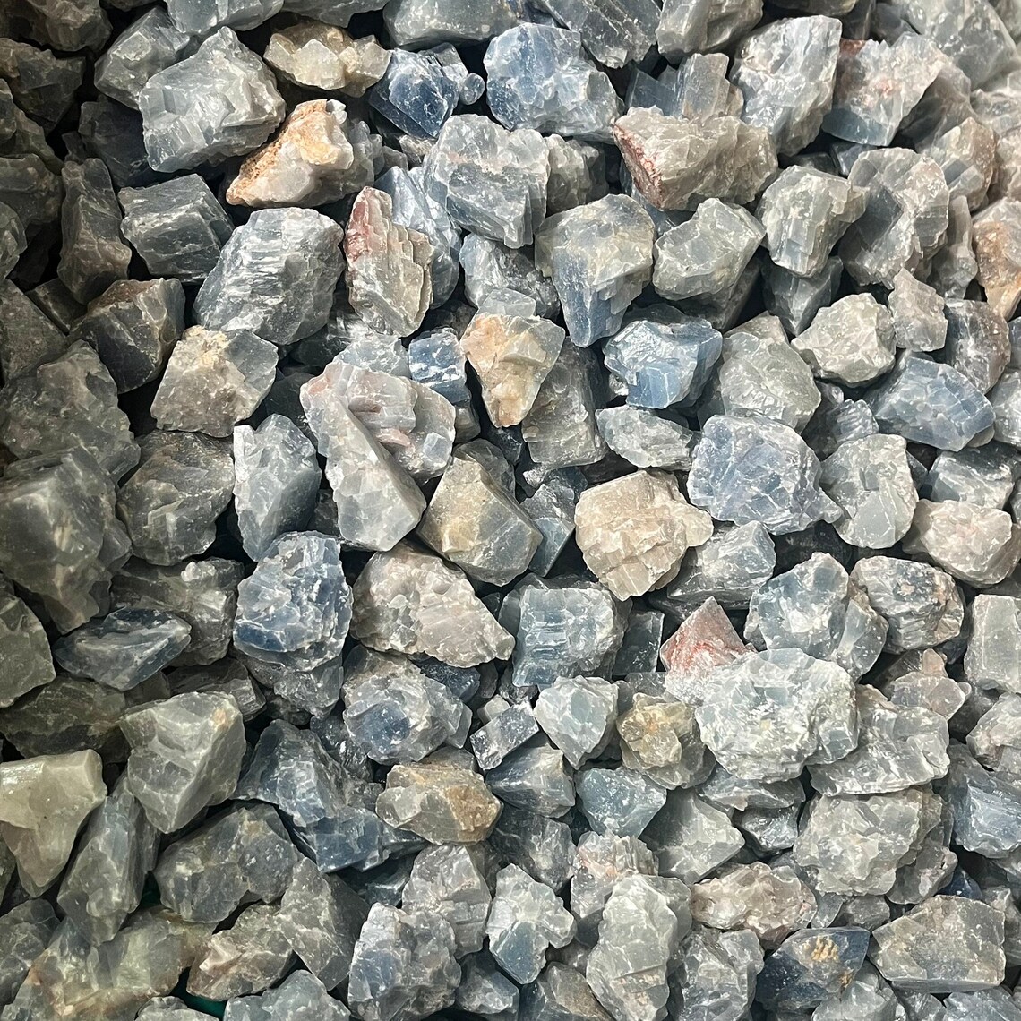 Blue Calcite Rough Stone Mix, Bulk Wholesale Lot, 0.5"-1.25" Small ...